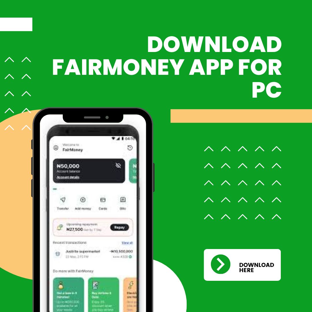 Download Fairmoney App for PC